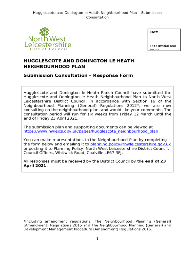 Hugglescote & Donington Le Heath Neighbourhood Plan ... Doc Template ...