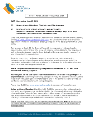 Fillable Online Mayors, Council Members, City Clerks, and City Managers ...