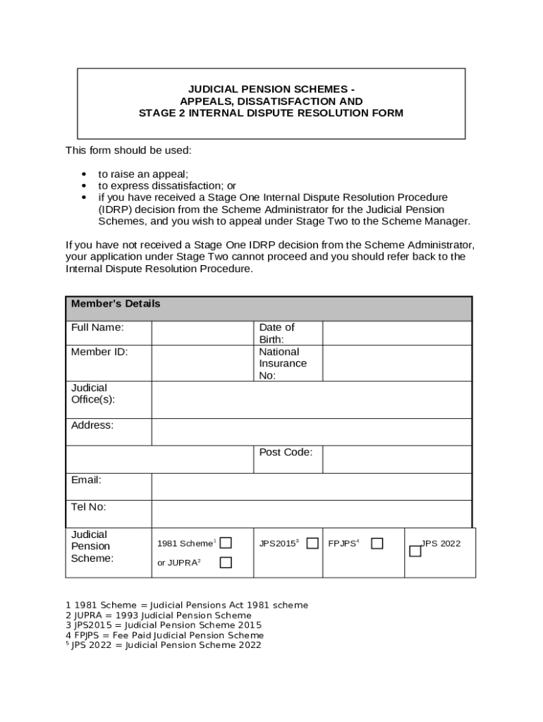 internal dispute resolution procedure application Doc Template | pdfFiller