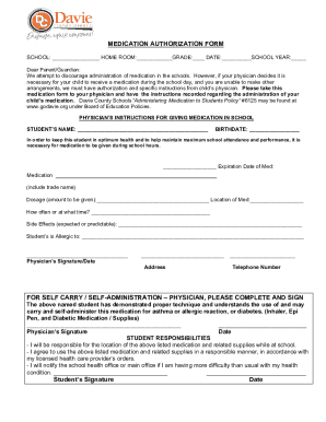 Fillable Online AUTHORIZATION FOR ANY MEDICATION TAKEN ... Fax Email ...