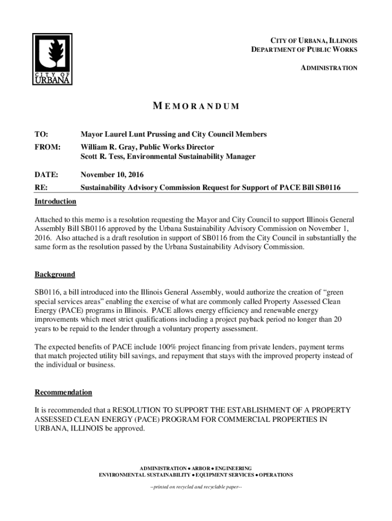 Fillable Online 1 TO: Mayor Laurel Lunt Prussing and City Council FROM ...