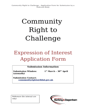 Community Right to Challenge. Application Doc Template | pdfFiller
