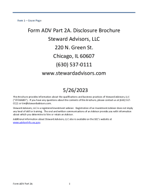 Fillable Online Form ADV Part 2A. Disclosure Brochure Steward Advisors, LLC 220 ... Fax Email ...