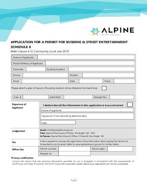 Fillable Online Buskers Permit Application Form v2 Fax Email Print ...