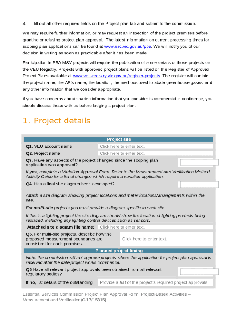 Project Plan Approval Doc Template | pdfFiller