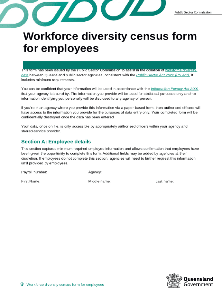 Workforce diversity census for employees Doc Template | pdfFiller