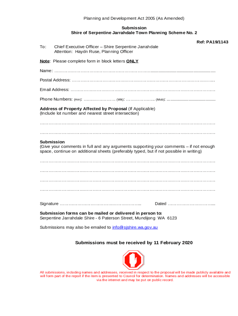 Shire of Serpentine-Jarrahdale Town Planning Scheme 2 ... Doc Template ...