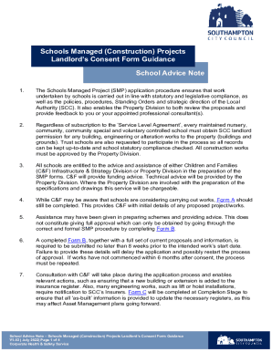 Fillable Online Schools Managed ProjectsLandlords Consent Form Guidance ...