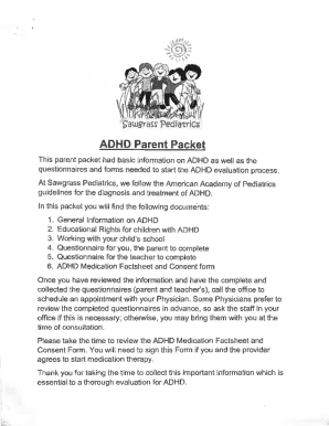 Fillable Online Parent-based diagnosis of ADHD is as accurate as a ...