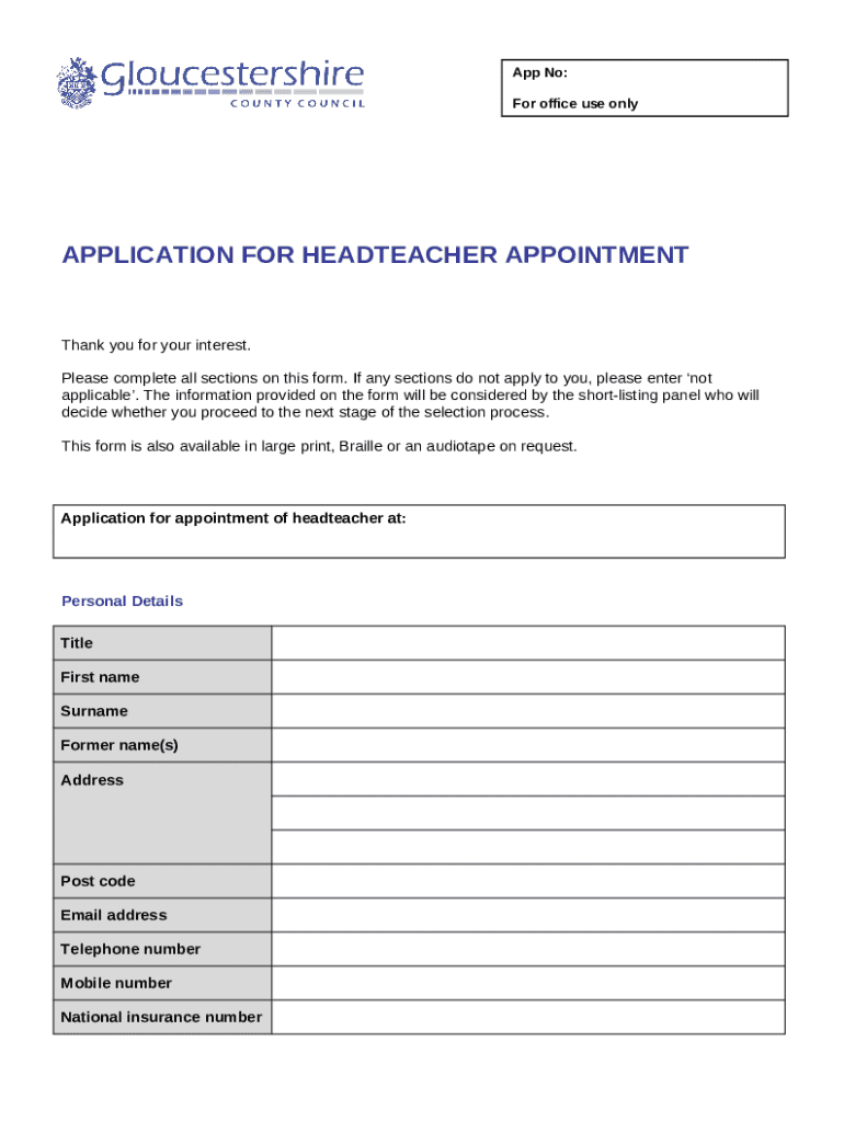 Headteacher and deputy headteacher recruitment, ... Doc Template | pdfFiller