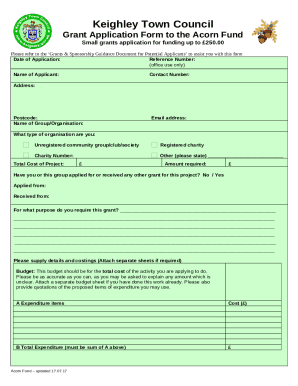 Apply for a Council Grant - keighley gov Doc Template | pdfFiller