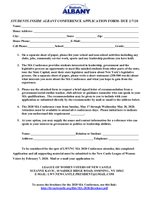 Fillable Online SIA Sample Application 2020 Fax Email Print - pdfFiller