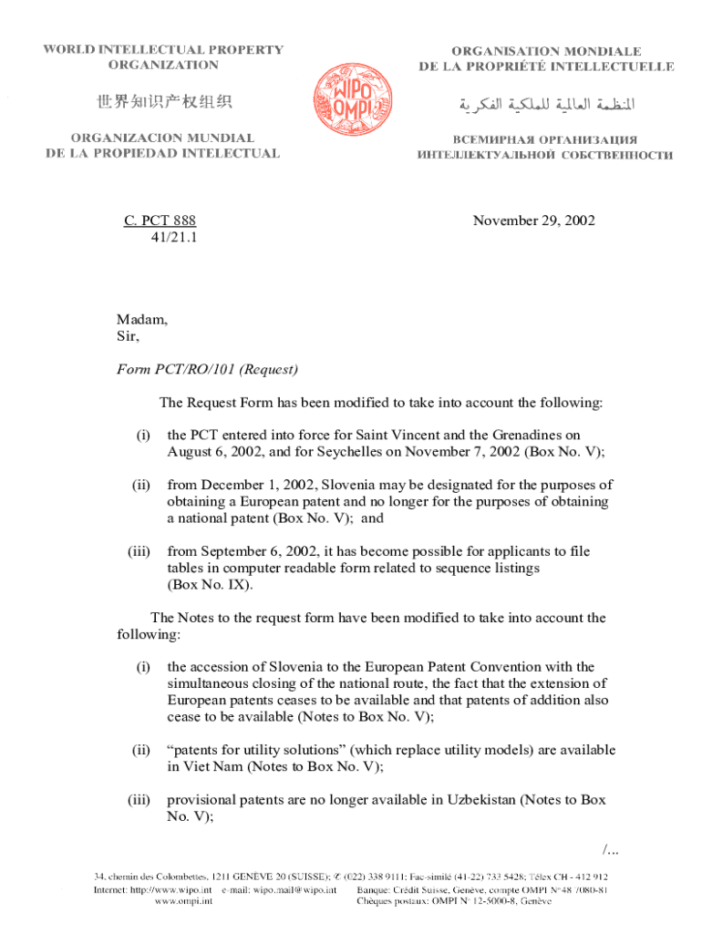 Fillable Online Forms Relating to the Receiving Office PDF Fax Email ...