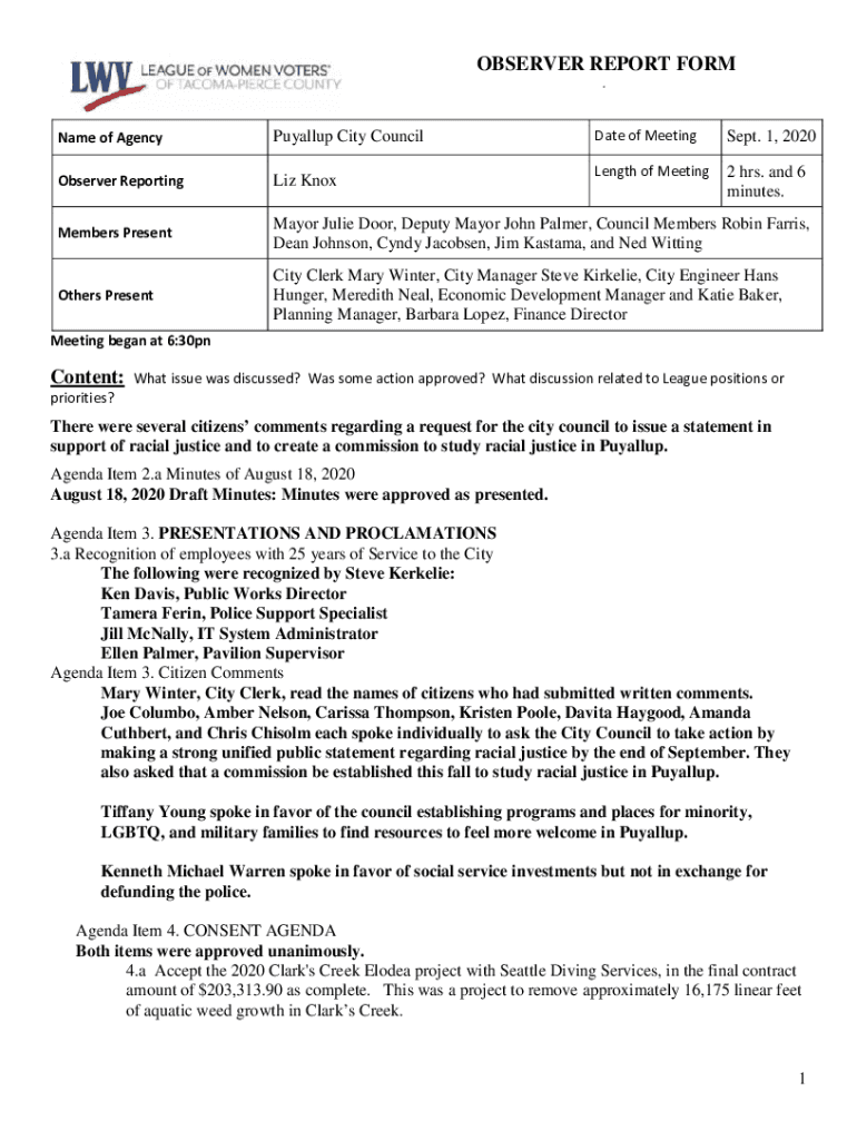 Fillable Online OBSERVER REPORT FORM Fax Email Print - pdfFiller