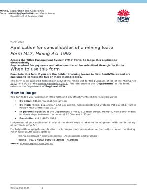 Mining lease: application - StudyLib Doc Template | pdfFiller