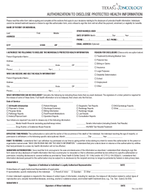 Fillable Online 830-8596-2023-FORM706 protected health information disclosure authorization form ...