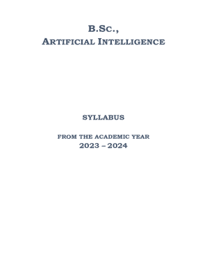Fillable Online Artificial Intelligence and Computer Science BSc Fax ...