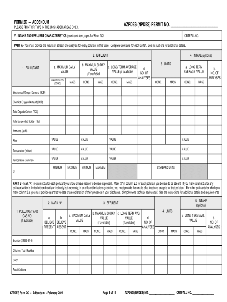 Fillable Online Individual AZPDES Forms and Fees Fax Email Print ...