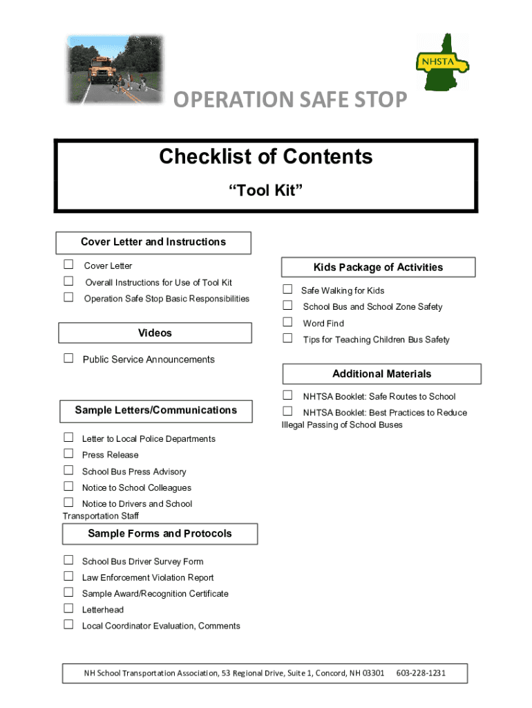 Fillable Online Operation Safe Stop Fact SheetPDFSchool Bus Fax Email ...