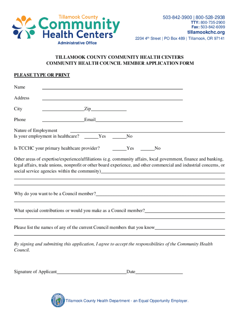 Fillable Online Community Health Centersof Benton and Linn Counties Fax ...