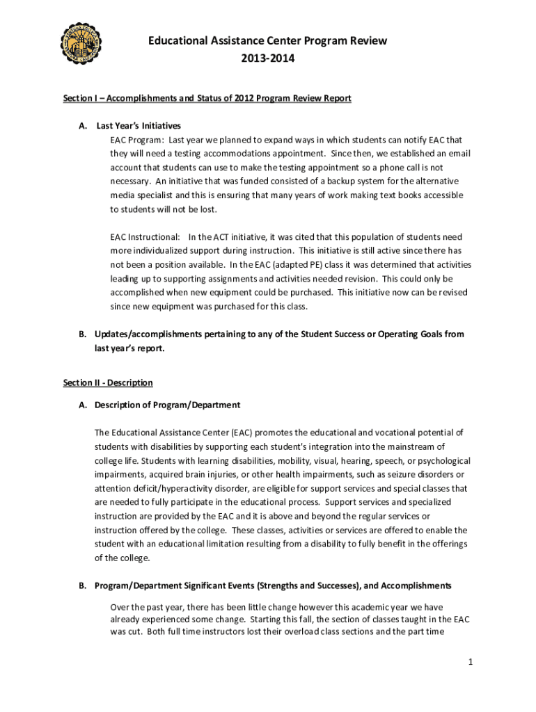 Fillable Online PROGRAM REVIEW ANNUAL PLANNING SUMMARY Fax Email Print ...