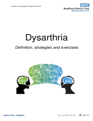 Fillable Online Dysarthria (Slurred Speech): Symptoms, Causes ...