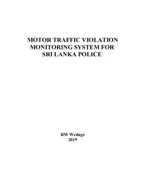 Fillable Online MOTOR TRAFFIC VIOLATION MONITORING SYSTEM FOR ... Fax ...