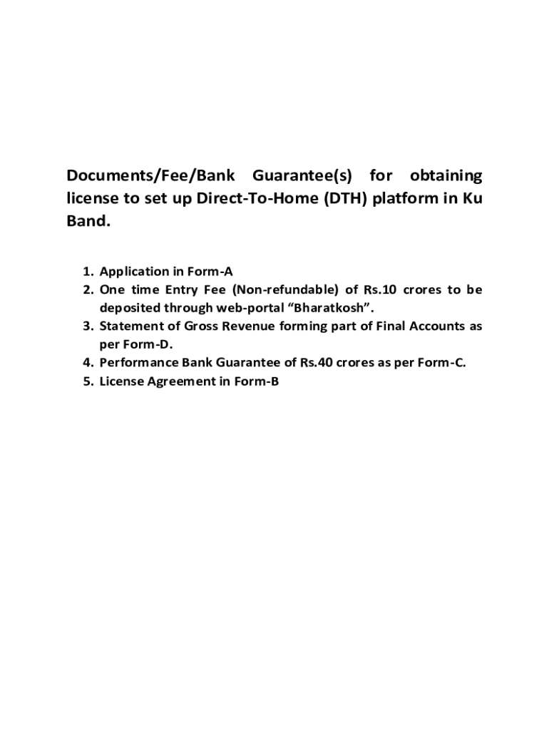 Fillable Online User Manual - Application for Permission of Direct-to-Home ... Fax Email Print ...