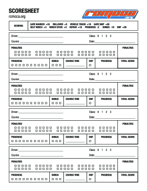 Fillable Online SORRCA Rules & Specs. Course points and penalties Fax Email Print - pdfFiller