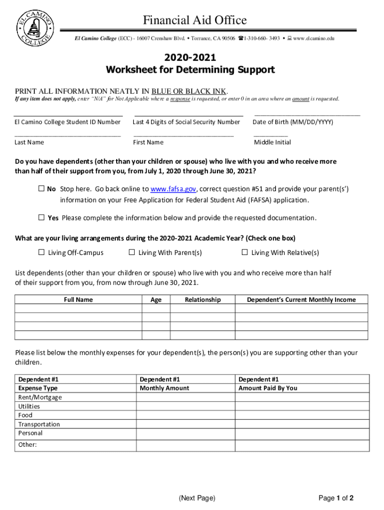 Fillable Online Do you have dependents (other than your children or spouse) who live with you ...