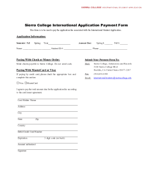 Fillable Online international-student-payment-form. ... Fax Email Print - pdfFiller