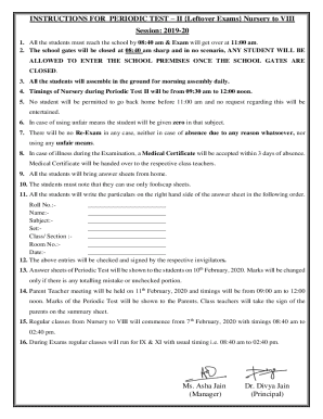 Fillable Online DATE-SHEET FOR ANNUAL EXAMINATION ( 2019- ... Fax Email ...