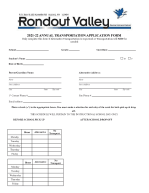Fillable Online YELLOW SPRINGS SCHOOLS Application for Bus ... Fax ...