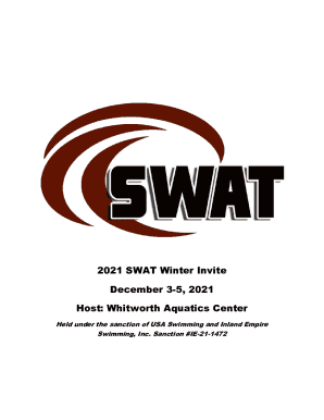 Fillable Online SWAT, Meet Results, Meet Info State, Winter Invite Fax ...