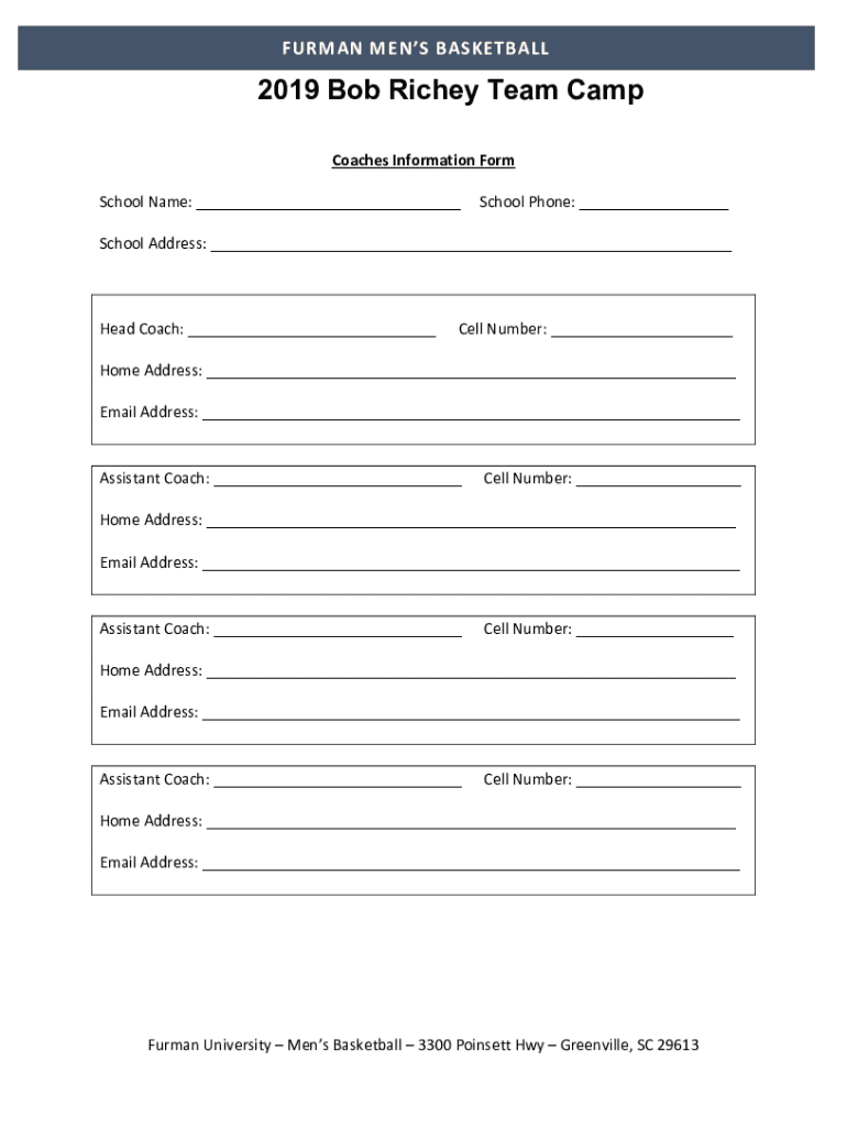 Fillable Online Coach Bob Richey named finalist for Coach of the Year ... Fax Email Print ...