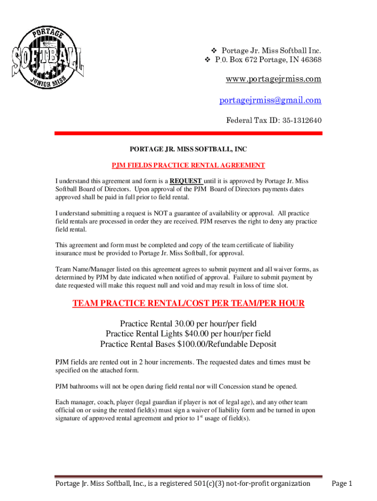 Fillable Online PJM Field Practice Rental Agreement - cloudfront.net ...