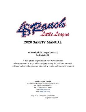 Fillable Online 4S Ranch Little LeagueSan Diego CA Fax Email Print ...