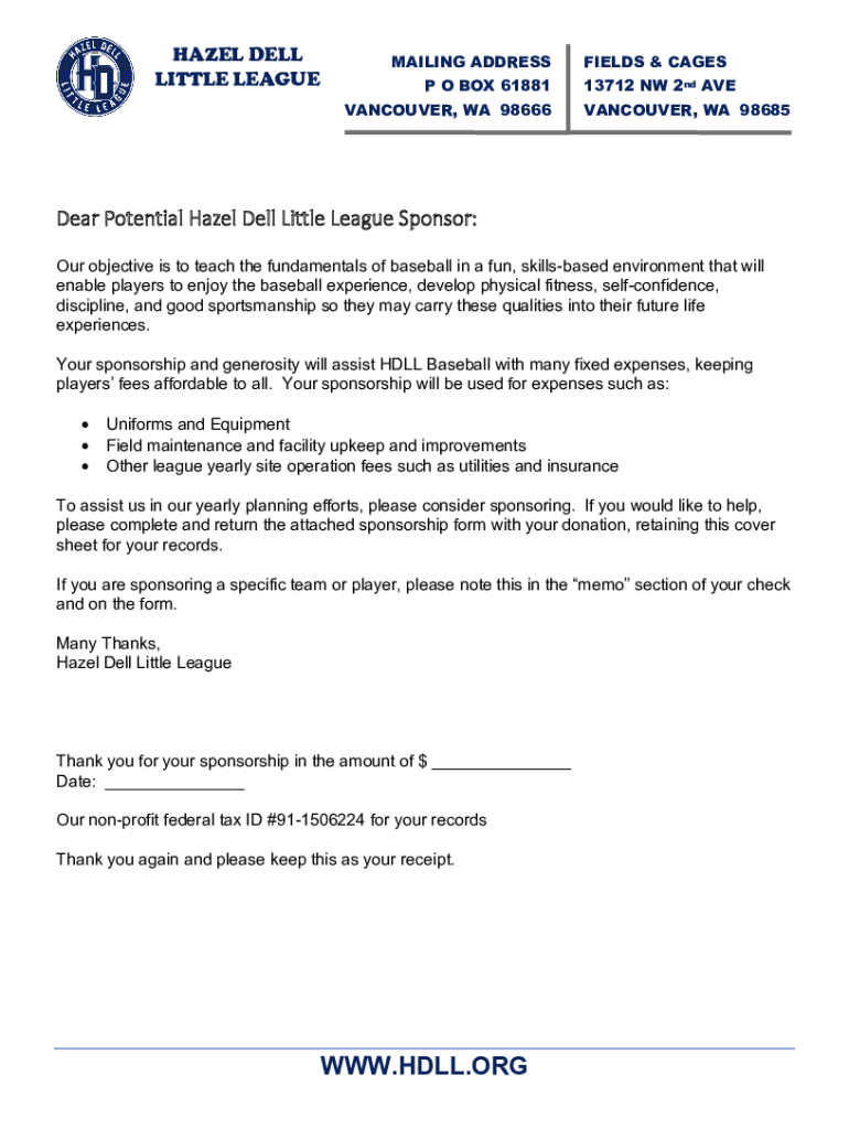 Fillable Online hazel dell little league - cloudfront.net Fax Email Print - pdfFiller