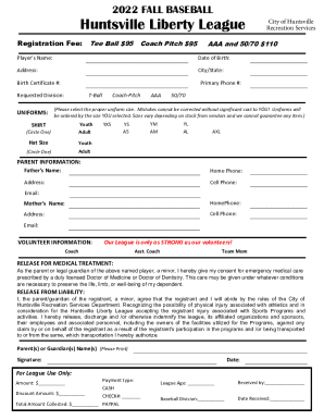 Fillable Online 2022 Little League Player Registration Form - cloudfront.net Fax Email Print ...