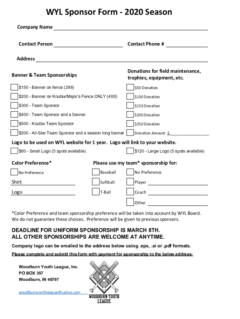 Fillable Online I filled out the interest to sponsor form, but haven't ...