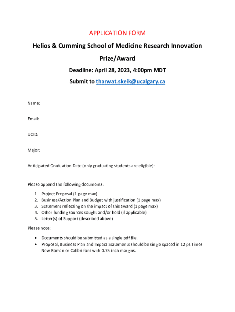 Fillable Online cumming ucalgary Registration Form - Helios Portal Fax ...