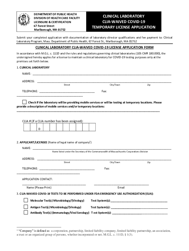 Fillable Online archives lib state ma Health Facilities - Licensing ...
