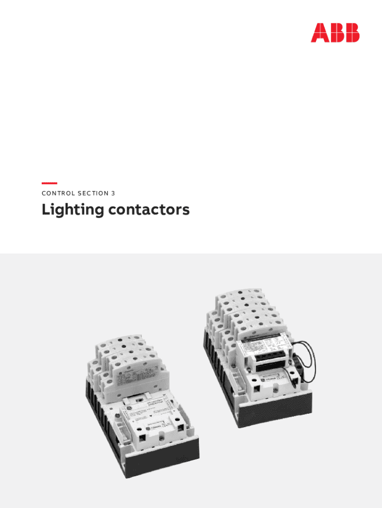 Fillable Online lighting contactor, electrically held, 30 A, 4 pole ...