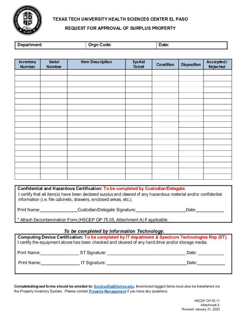 Fillable Online To be completed by Information Technology. Fax Email ...