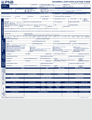 Fillable Online PNB - housing loan application form Fax Email Print ...