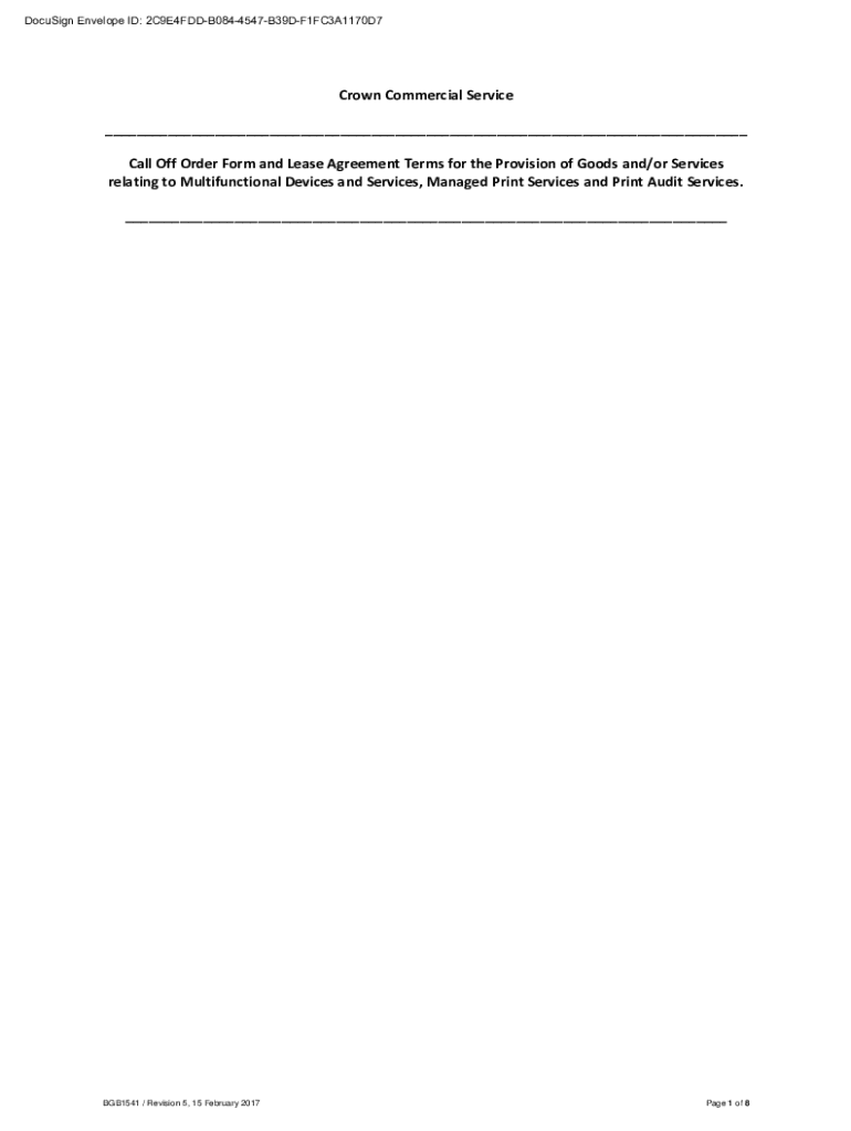 Fillable Online Call Off Order Form Fax Email Print - pdfFiller Fillable Online Call Off Order Form Fax Email Print - pdfFiller
