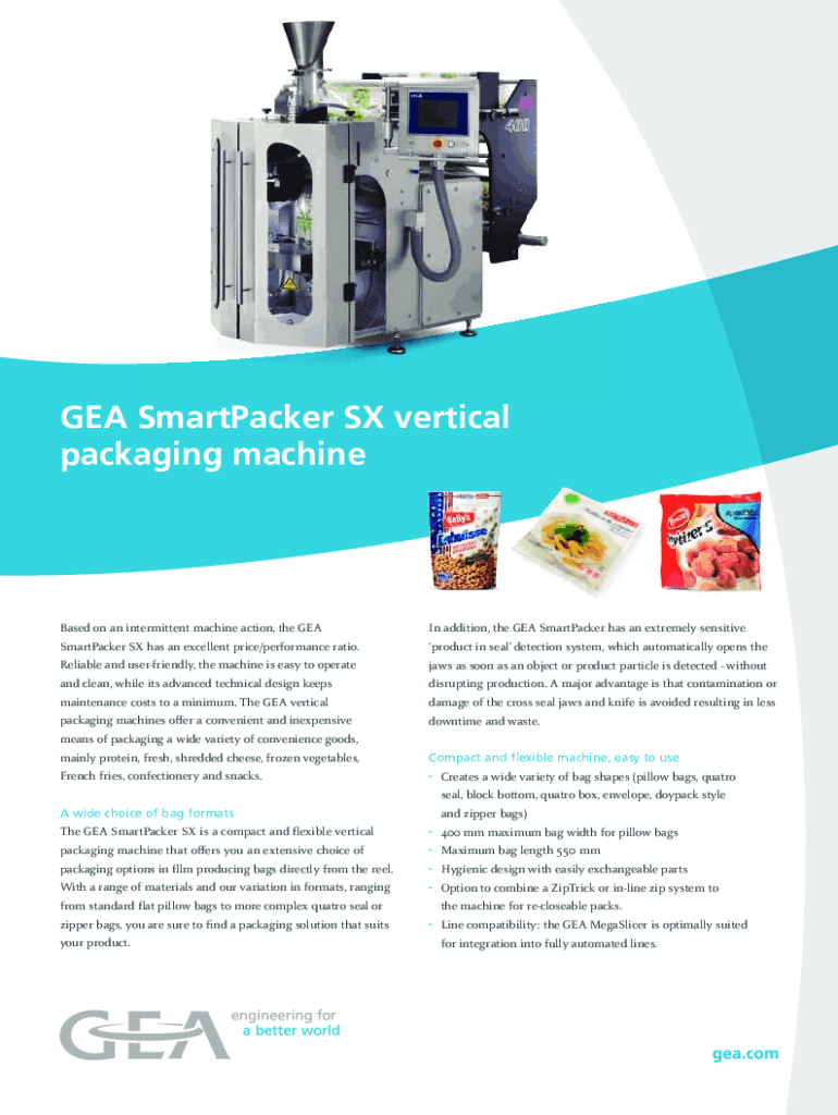 Fillable Online New sealing system for GEA vertical packing machines ...