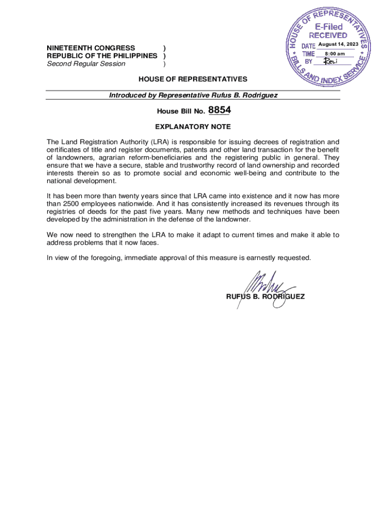 Fillable Online The Land Registration Authority (LRA) is responsible ...