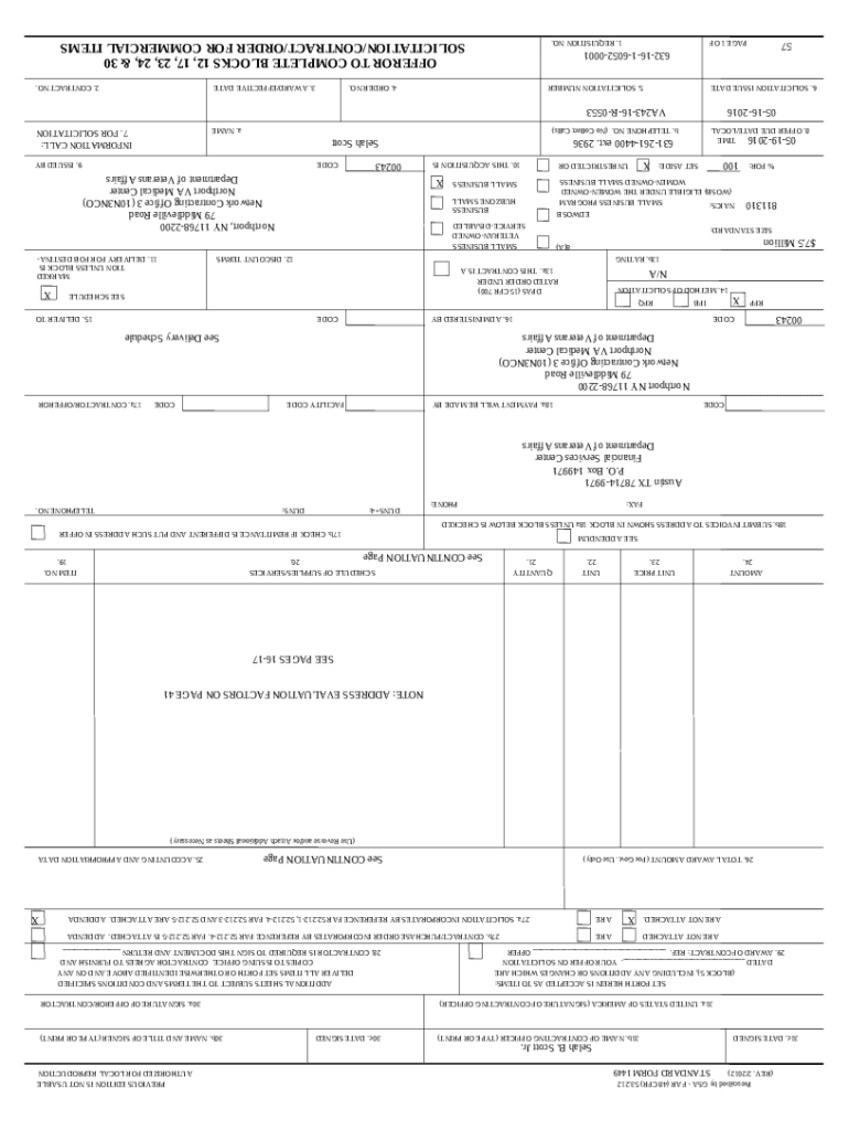Continuation To SF-1449, RFQ Number 19J01023Q0 Doc Template | pdfFiller