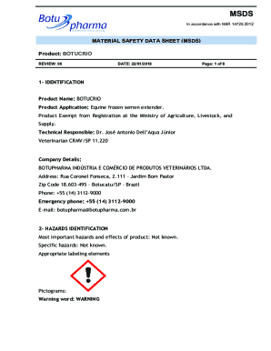 Fillable Online Hazard(s) Identification SECTION III Fax Email Print - pdfFiller